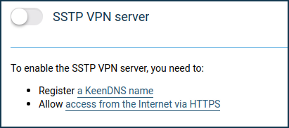 SSTP VPN server – Keenetic