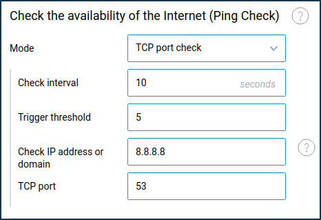 Ping Check fine-tuning – Keenetic