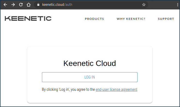 Keenetic Cloud web portal – Keenetic