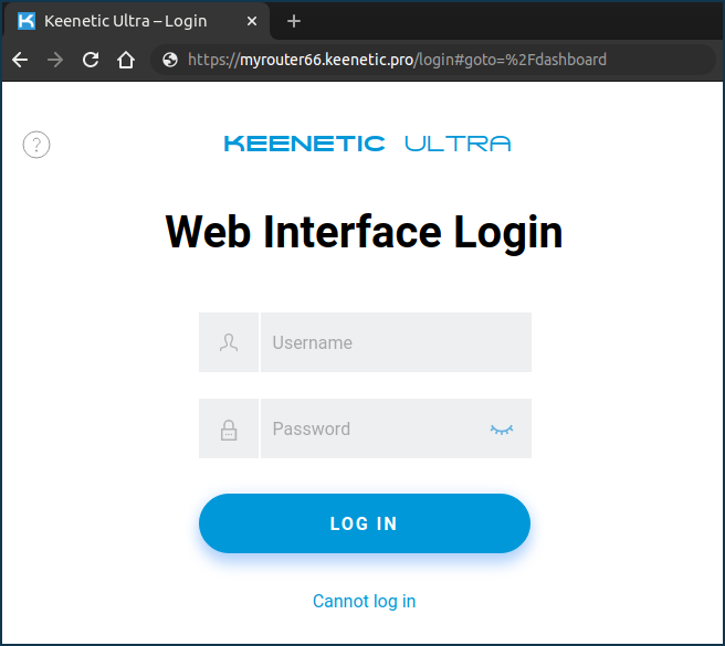Keenetic Cloud web portal – Keenetic