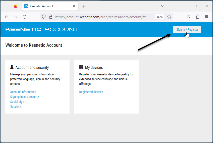 Keenetic Account — the single point of authentication for all of Keenetic's services – Keenetic